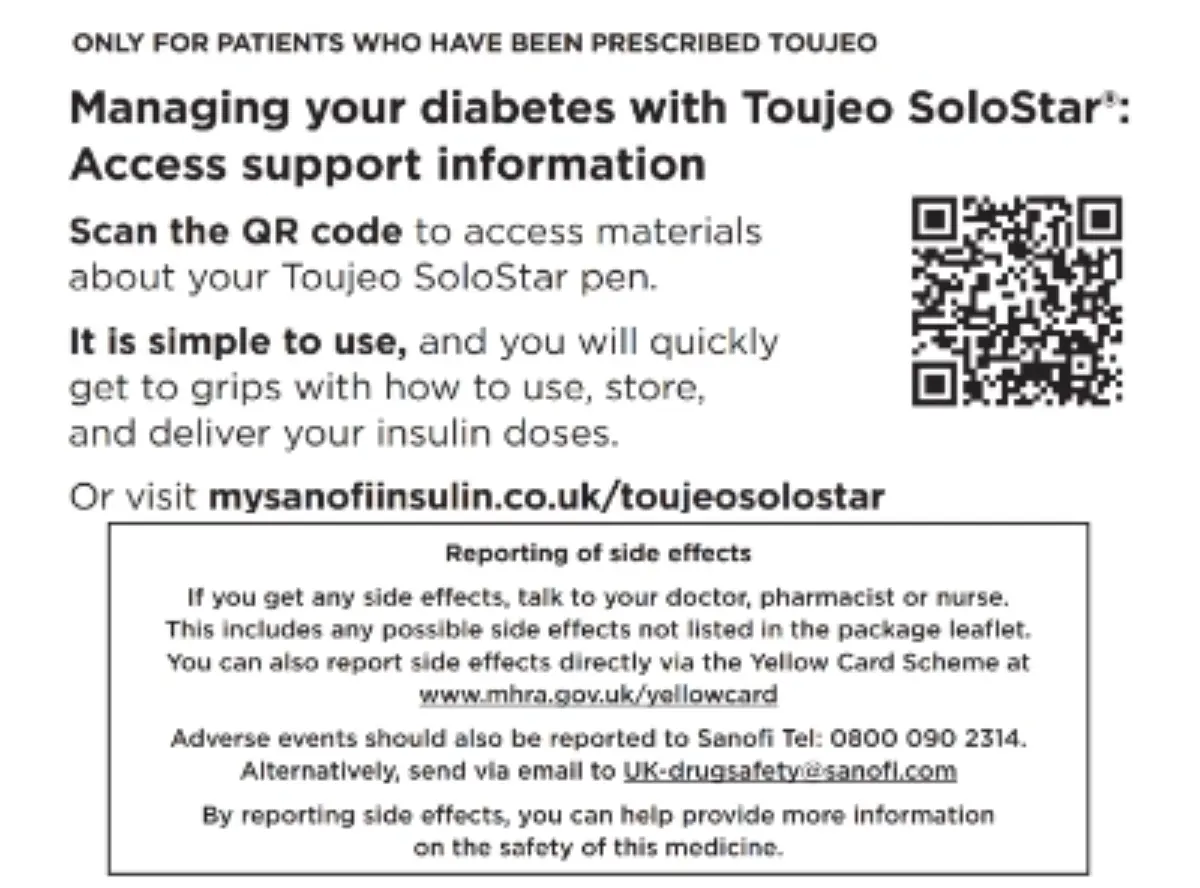 TOUJEO® (INSULIN GLARGINE 300 UNITS/ML)
