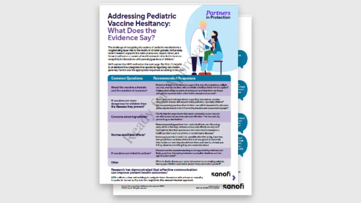 Educational Vaccine Resources for HCPs | Partners in Protection | Sanofi