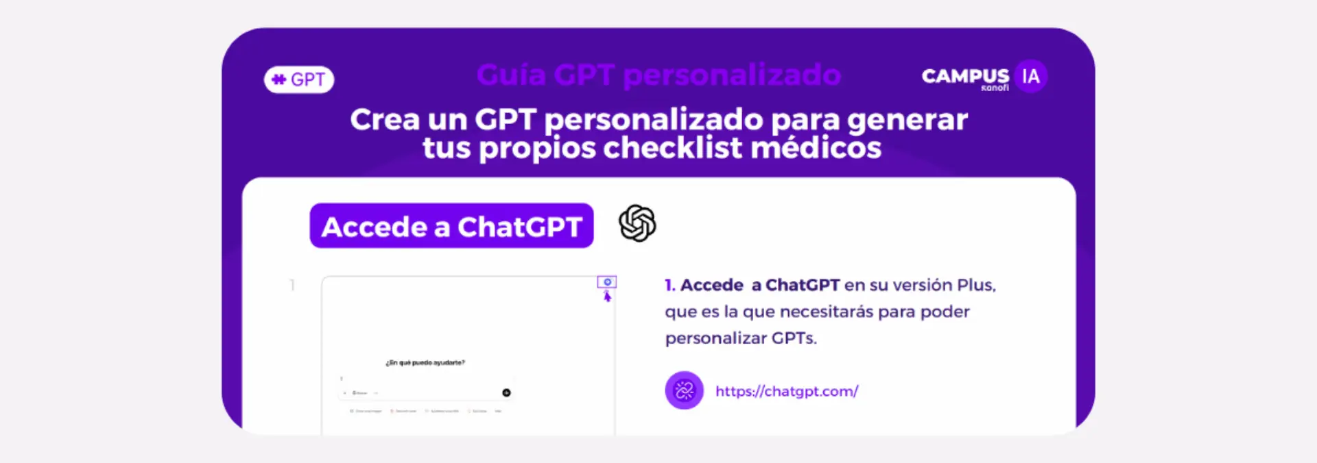Crea un GPT personalizado para generar tus propios checklists médicos