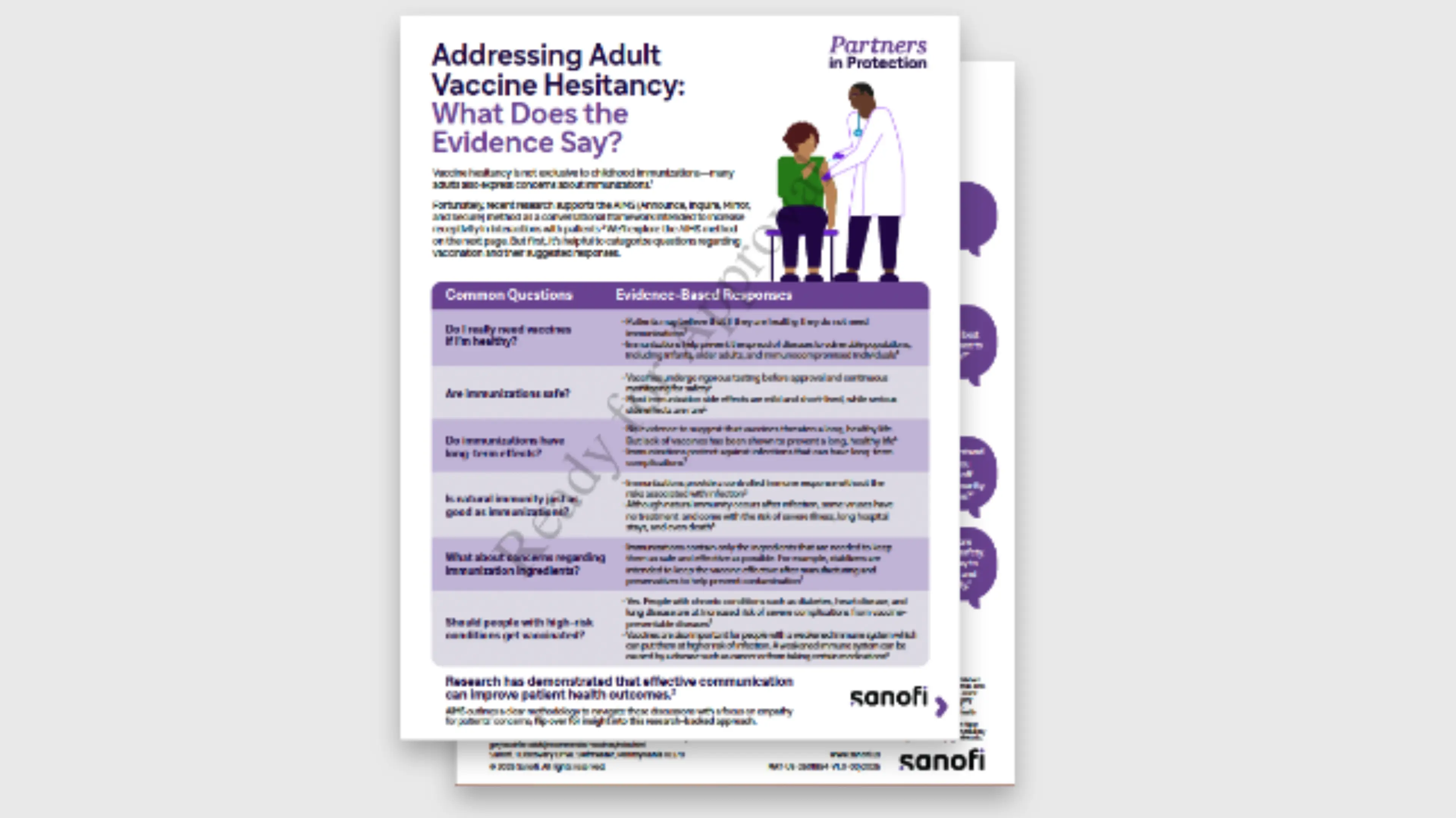 Educational Vaccine Resources for HCPs | Partners in Protection | Sanofi