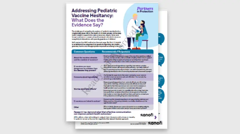 Educational Vaccine Resources for HCPs | Partners in Protection | Sanofi